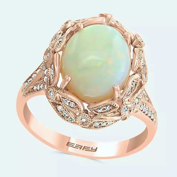 Effy | Jewelry | 445 New Effy Opal Diamond Cocktail Ring 4k Gold | Poshmark